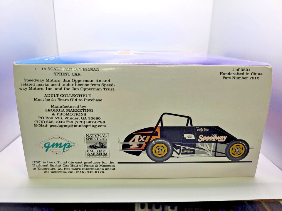 Jan Opperman 1/18 GMP Speedway Motors Die-Cast #4x Sprint Car In Box ...
