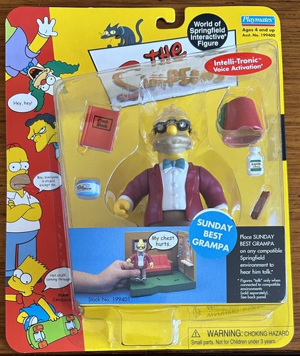 Sunday Best Grampa The Simpsons WOS World Of Springfield Action Figure ...