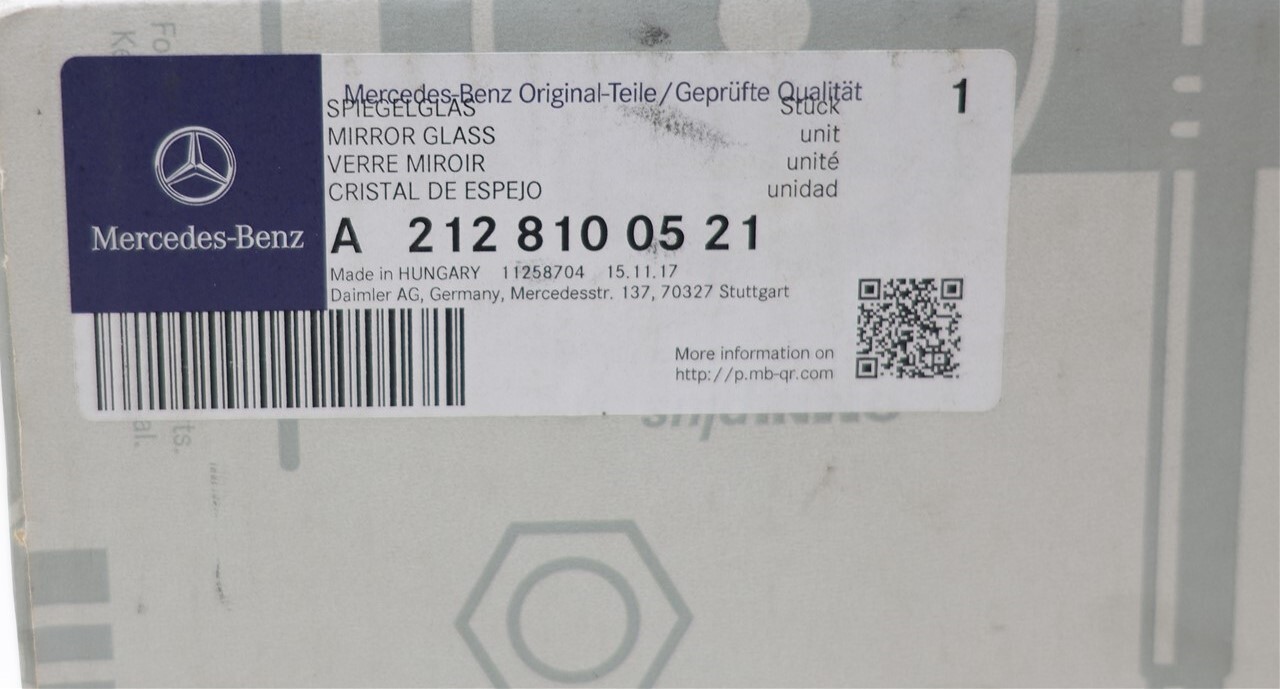 NEW OEM Mercedes-Benz Driver Door Mirror Glass 2128100521 C250 C350 ...