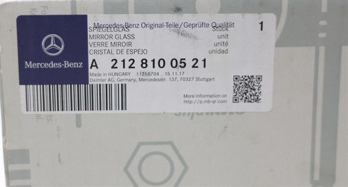 NEW OEM Mercedes-Benz Driver Door Mirror Glass 2128100521 C250 C350 ...