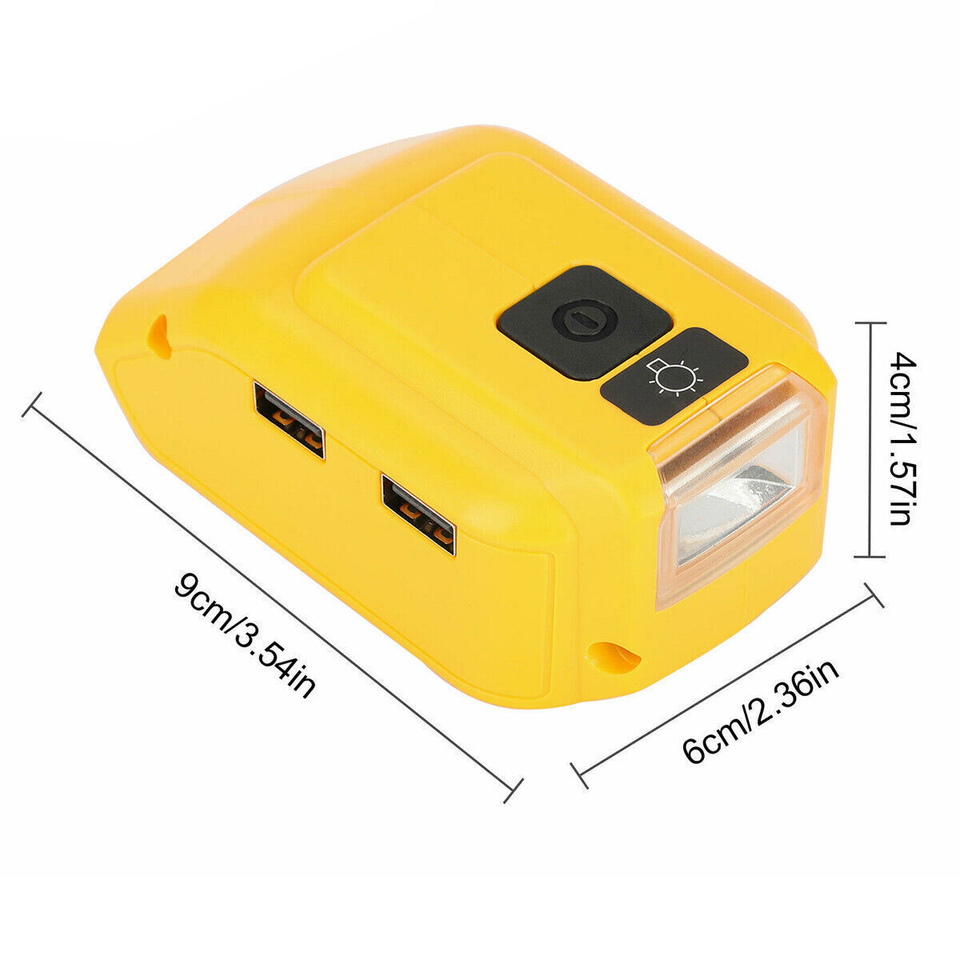 12W 1120LM LED Work Light Torch Powered by Dewalt 20V Li-ion Battery ...