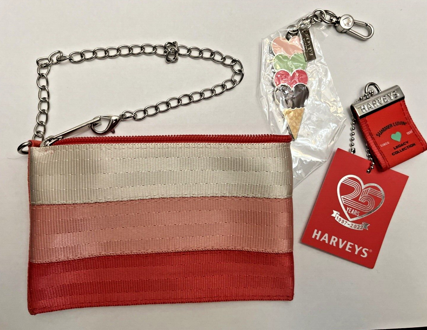 Harveys Seatbelt "Peaches and Cream" Coin Purse in EUC - Gem