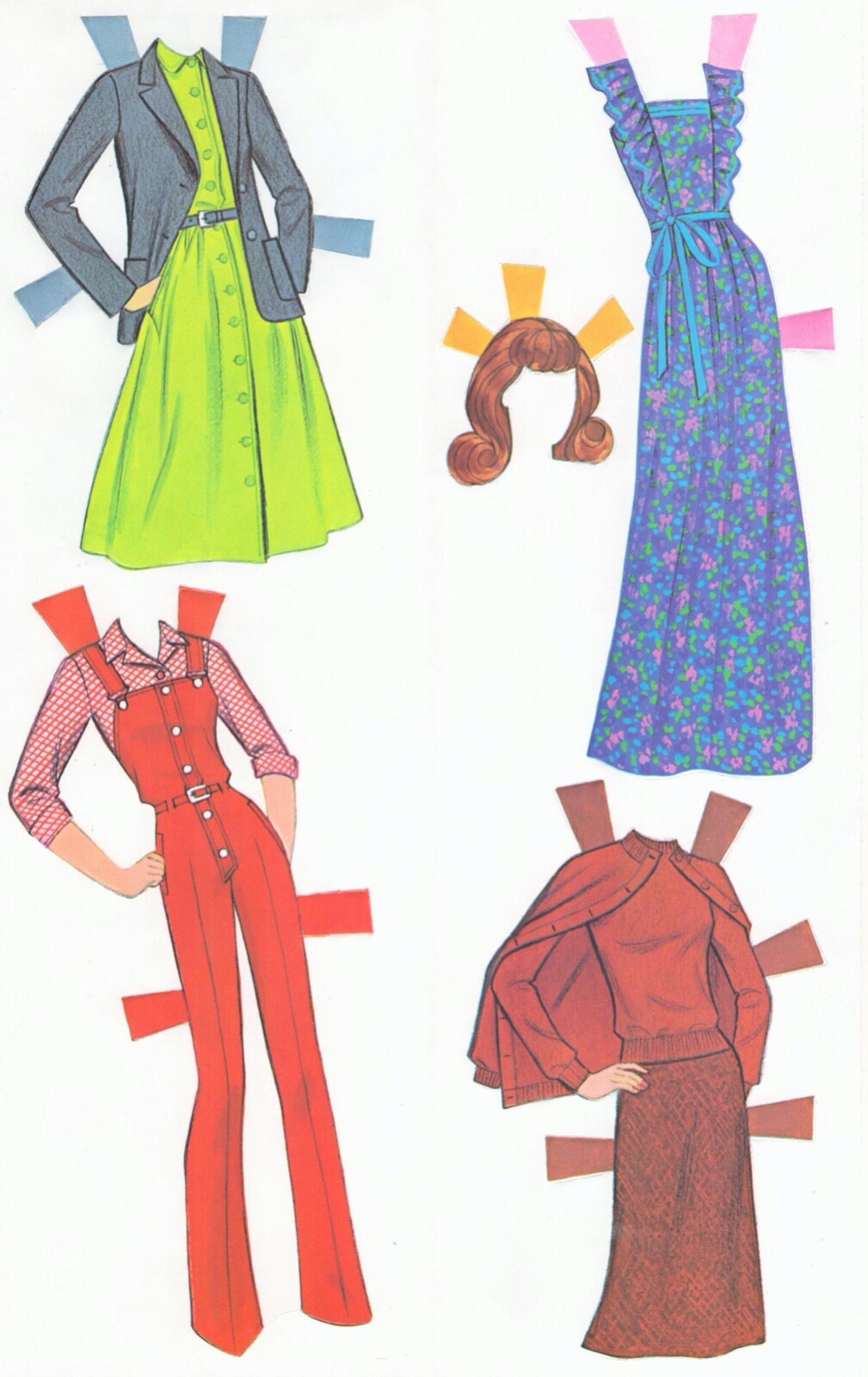 VINTAGE BARBIE PRETTY CHANGES PAPER DOLL MOD UNCUT ORG SZ LASER ...