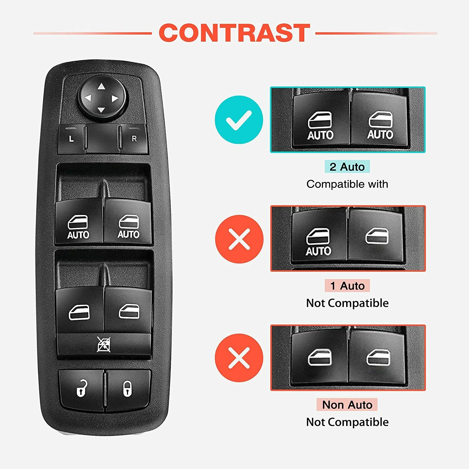 Front Driver Master Power Window Switch for Dodge Ram 1500 2500 3500 09 ...
