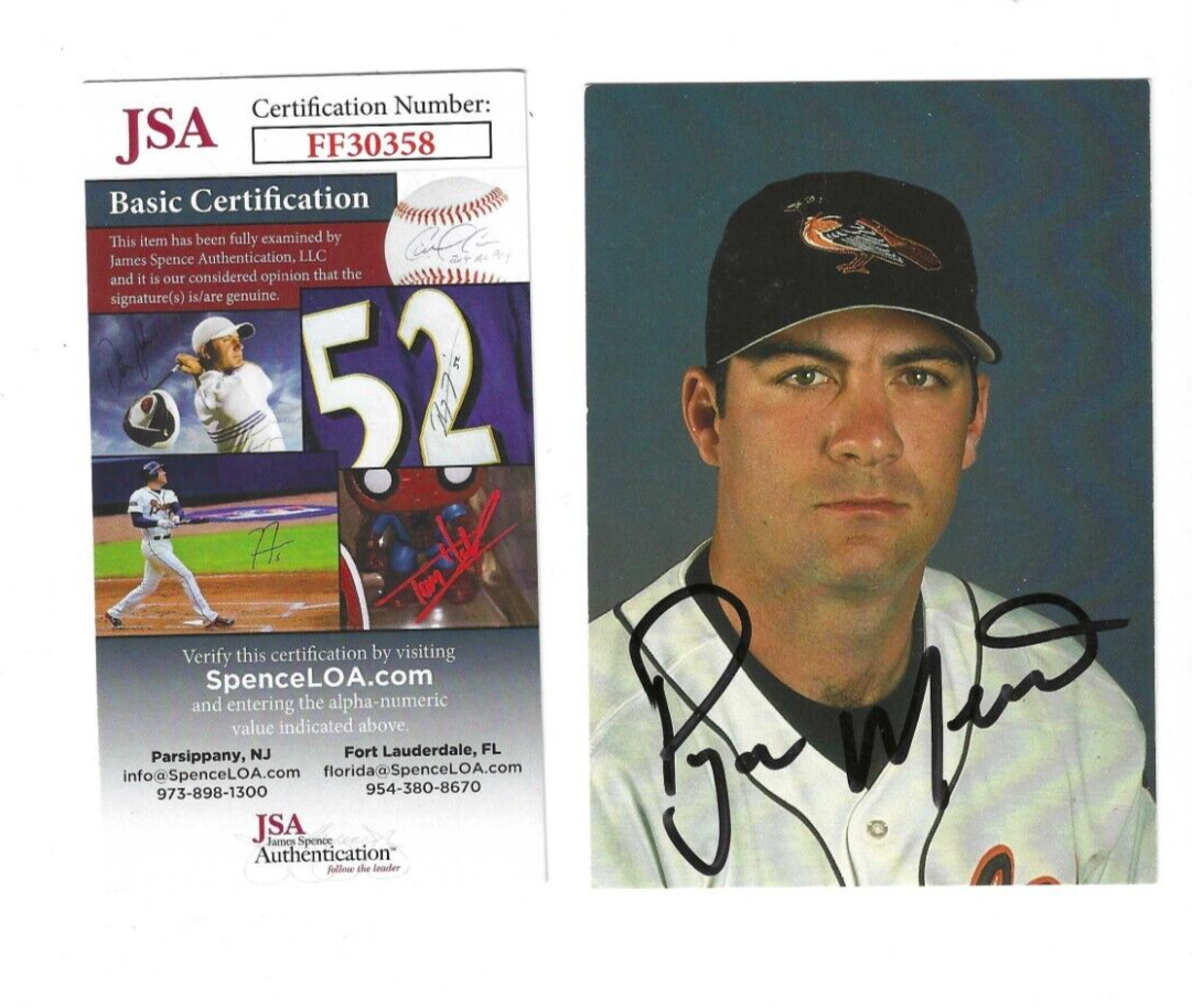 Autographed Signed Ryan Minor Baltimore Orioles Picture Postcard Card ...