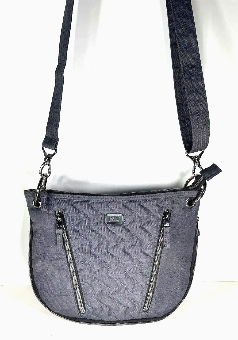 Lug Swivel Gray Expandable Crossbody RFID - Gem