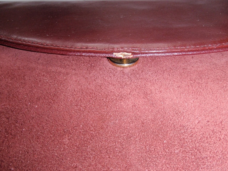 VTG 1950s Koret Saks Fifth Ave suede Burgundy Pocketbook W Leather ...