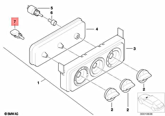 Genuine BMW E36 3 Series Z3 OEM Interior Bulb Socket With Holder ...