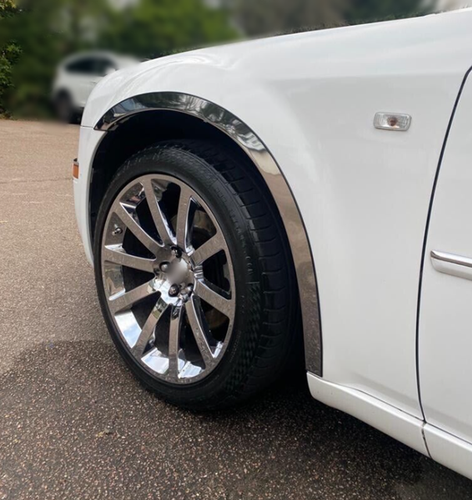 CHRYSLER 300C Brand new Wings Wheel Arch Trims Chrome 4pcs front rear ...
