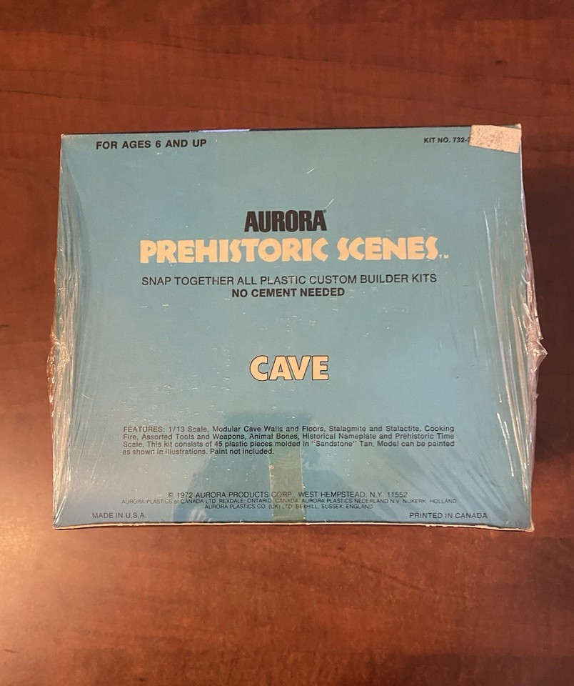 Aurora 1972 Prehistoric Scenes #732 Cave Model Kit Factory Sealed | eBay