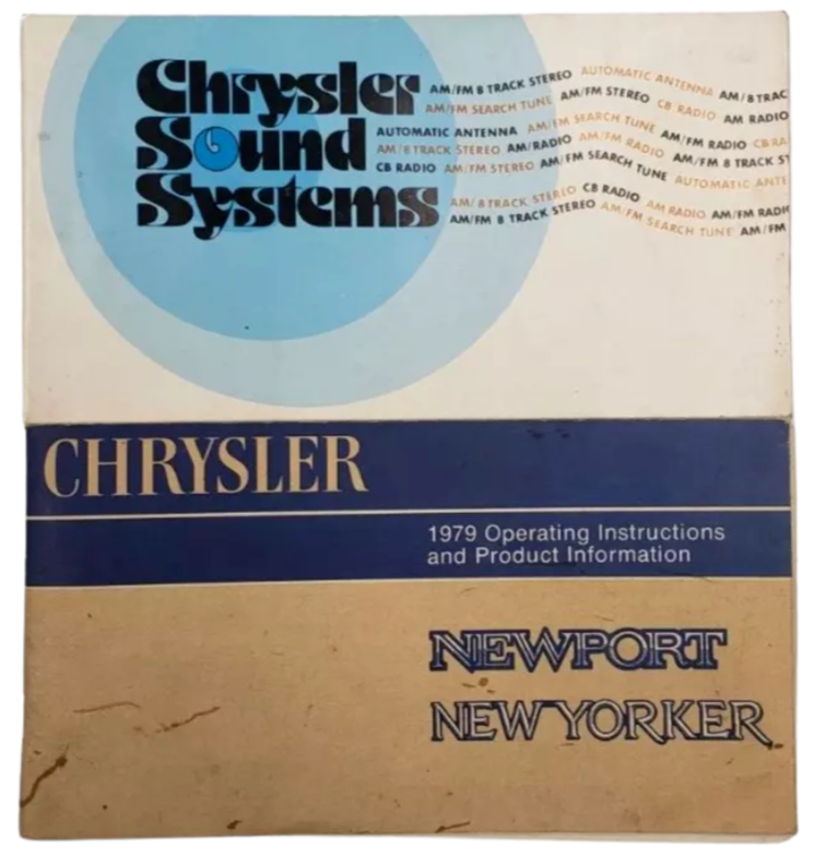 1979 Chrysler Owners Product Operating Instructions Manual & Sound ...