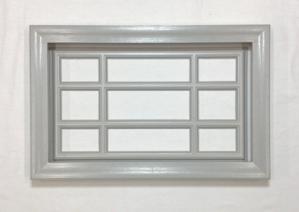 Gray Amarr Garage Door Window Kit Short Panel Frame Insert Grills Glass ...