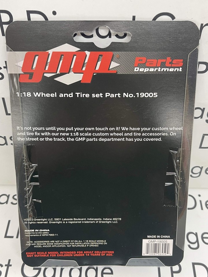 GMP Wheelset 5-Spoke Mag Muscle Car Wheel & Tire Pack for 1:18 Diecast ...