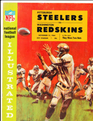 11/15 1964 Pittsburgh Steelers vs Washington Redskins football program ...