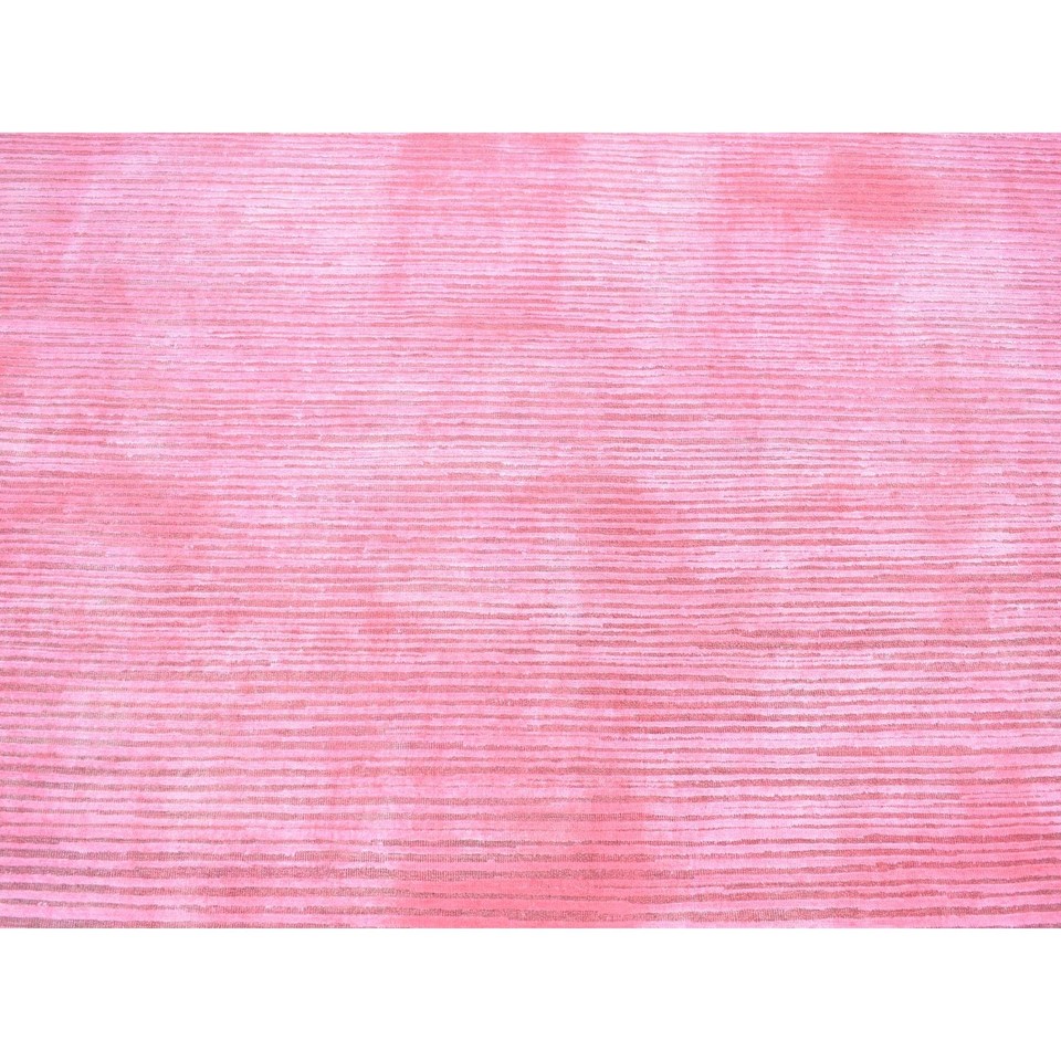 9'1"x11'10" Pink Overdyed Wool Hand Knotted Modern Design Rug R80628 | eBay