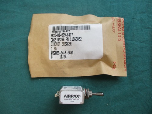 AIRPAX CIRCUIT BREAKER SWITCH, P/N 19207-11663082 ON/OFF NSN: 5925-01 ...