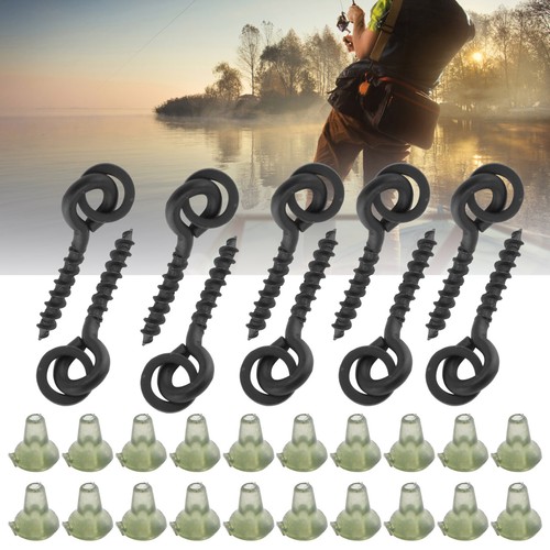 10Pcs Bait Screws With 20pcs Oval Rings Carp Rig Stops Carp Fishing Tac() | eBay