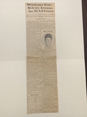 Charlie Shoemaker Arizona Wildcats 1959 Sporting News Baseball 4X15 ...
