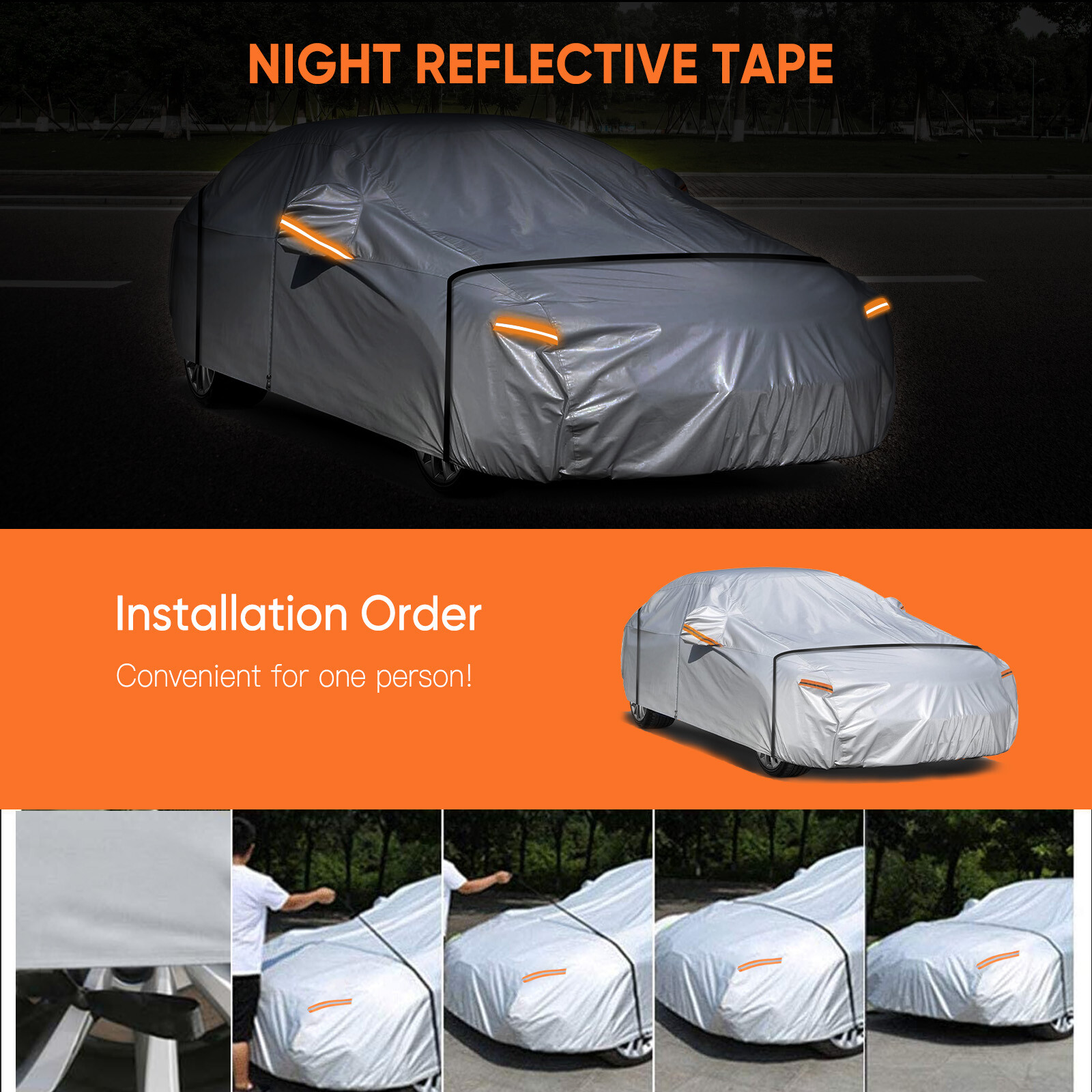 Car Cover Waterproof Dust Rain Snow UV Protector Outdoor All Weather ...