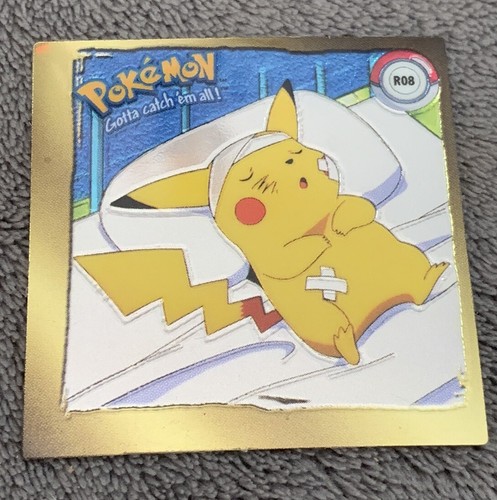 Pikachu Pokemon Gold Insert Sticker # R08 Artbox 1999 Chromium Series 1 ...