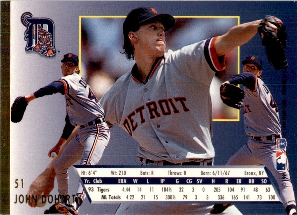 1994 Fleer Ultra John Doherty Detroit Tigers #51 MLB Baseball Card | eBay