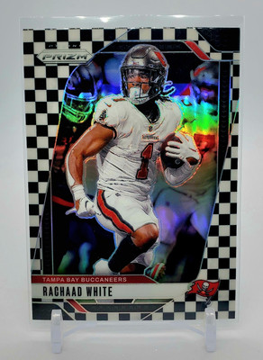 2024 Panini Prizm Black & White Checkers SP Rachaad White - Bucs | eBay