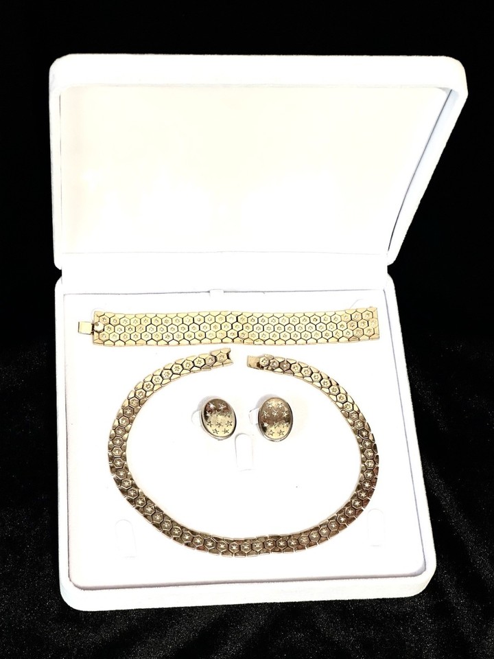 TRIFARI Star-Spangled Set Alfred Philippe Gold-Trifanium Honeycomb PAT PEND | eBay