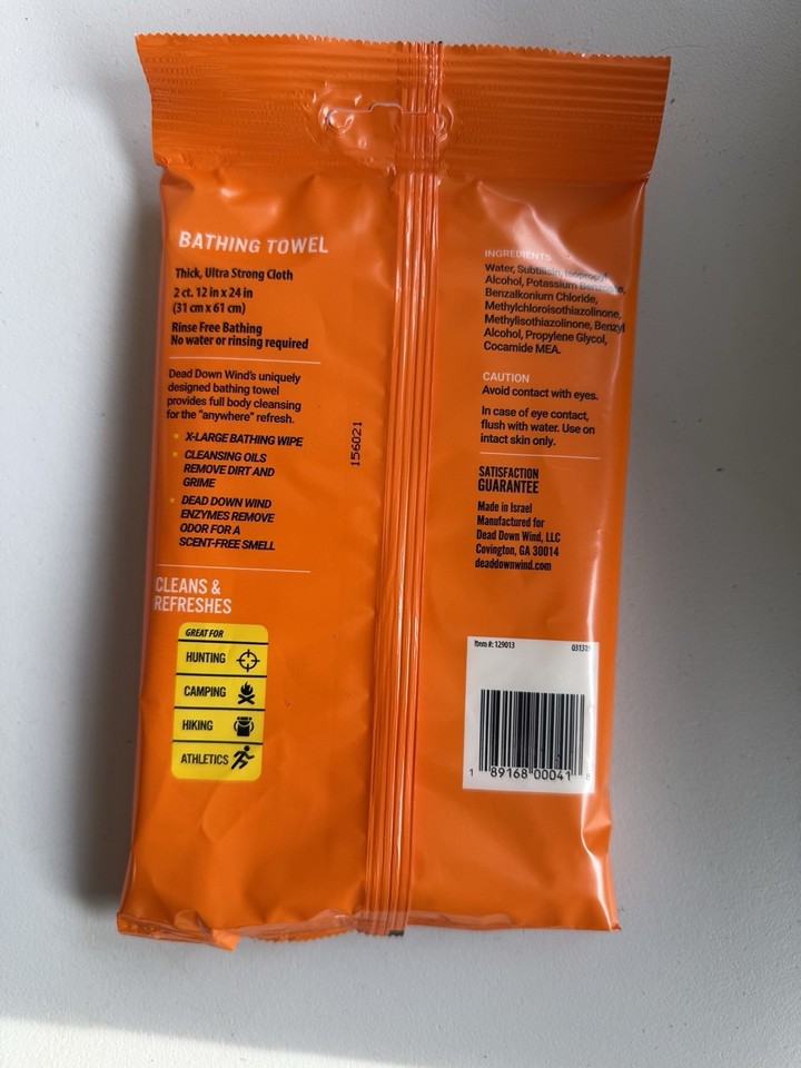 Dead Down Wind Base Camp Full Body Bathing Wipes - Unscented - 2pk ...