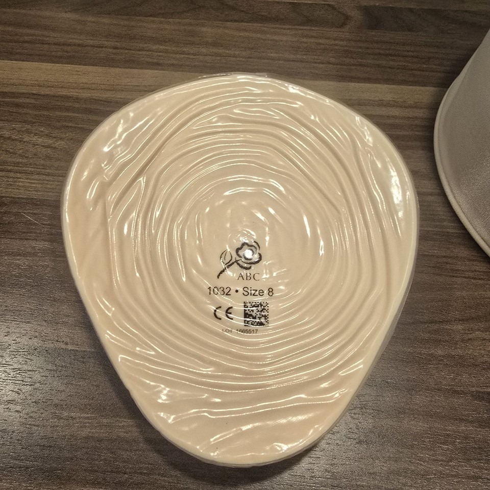 ABC Breast Form Prosthesis Size 8 Triangle Lot 1665517 W/ Pink Case ...