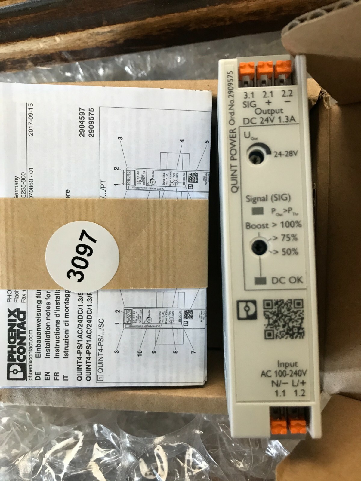 Phoenix Contact QUINT4PS1AC24DC13PT (2909575) Power Supply | eBay