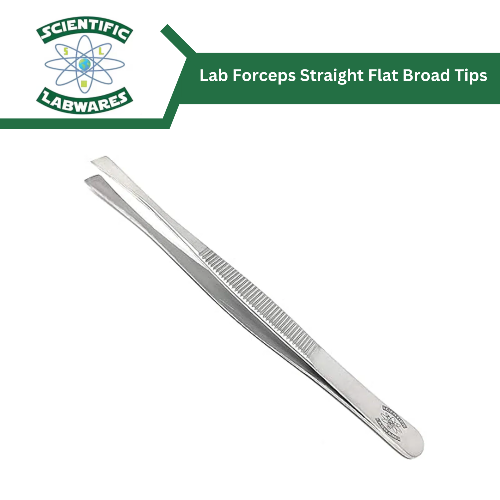 Scientific Labwares Stainless Steel Lab Forceps Straight Flat Broad ...