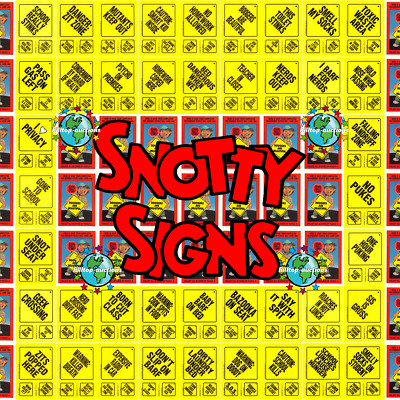 SNOTTY SIGNS 1986 TOPPS PICK-A-CARD #1-#44 or WRAPPER garbage pail kids ...