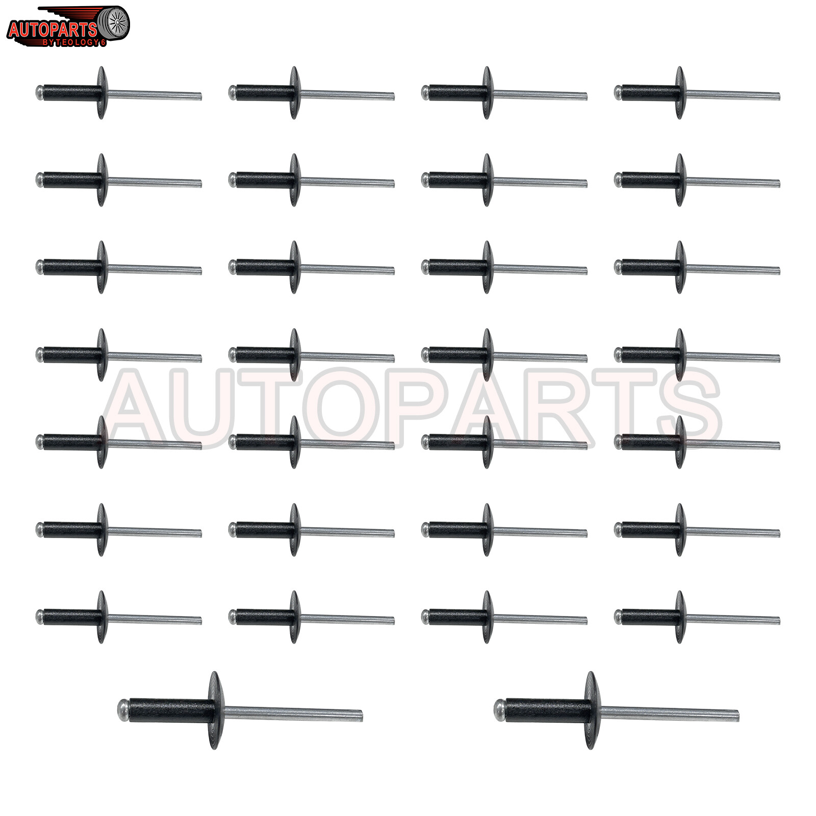30 Black Bumper Fascia & General Use Split-Type Rivet For GM 11516807 ...