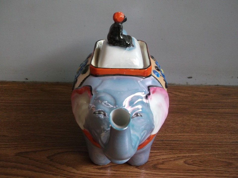 Rare vintage Japanese made beautiful porcelain elephant tea pot of 50's ...