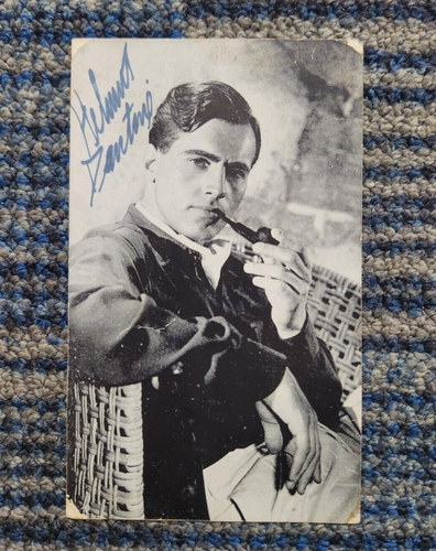 Helmut Dantine d 1982 SIGNED 1945 Warner Bros Postcard Movie TV Actor ...