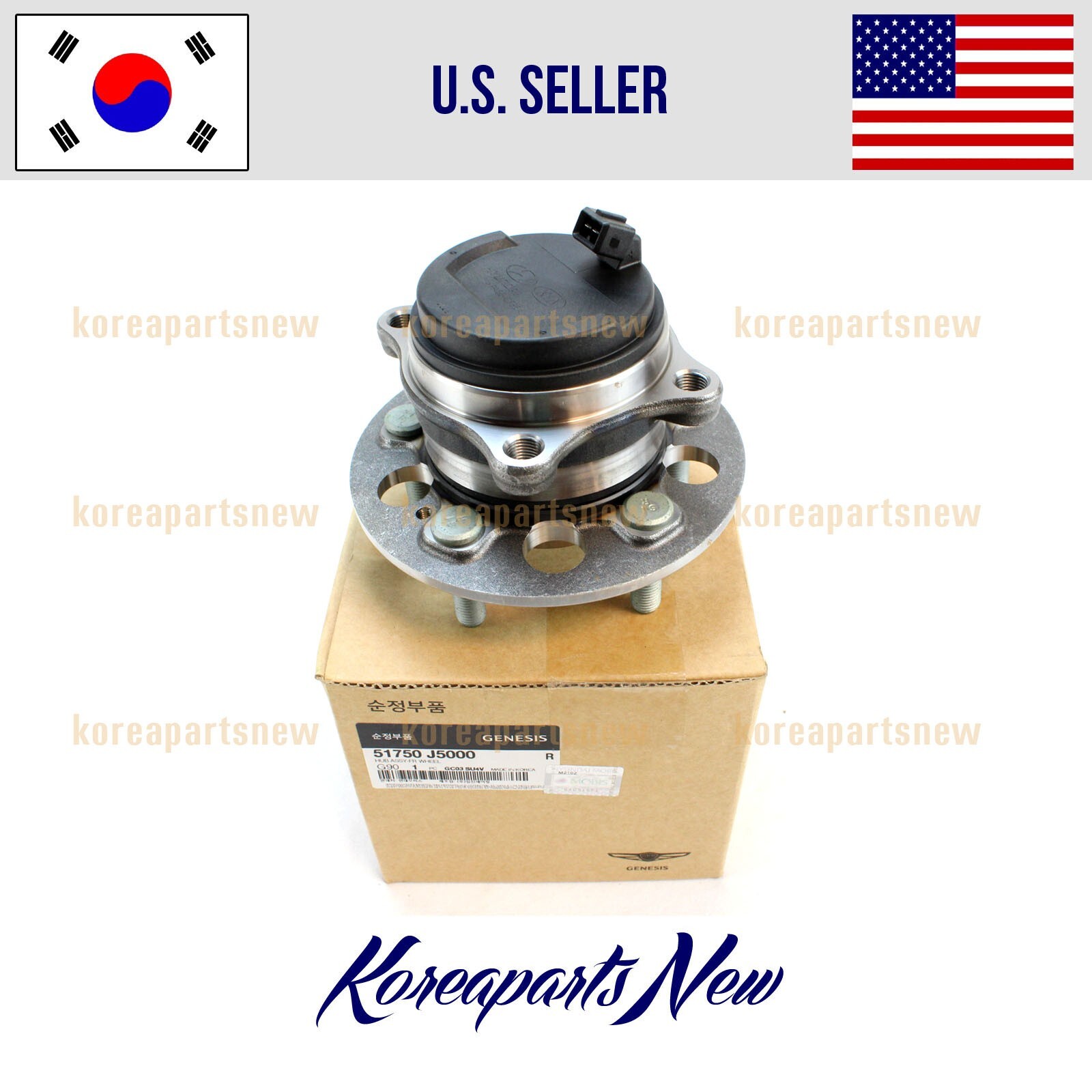 FRONT Wheel Hub & Bearing 51750J5000 GENUINE RWD Genesis G70 Stinger ...