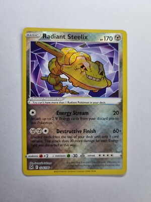 Radiant Steelix - Lost Origin 124/196 - Radiant Pokemon Card Near Mint ...