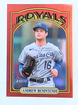 2021 Topps Heritage High Number Andrew Benintendi /372 Red Refractor ...