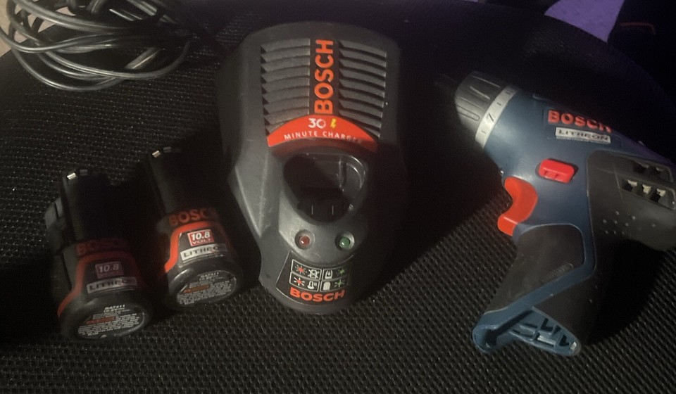 Bosch PS20 Compact Cordless Driver Set W/ 2 Batteries & Charger | eBay