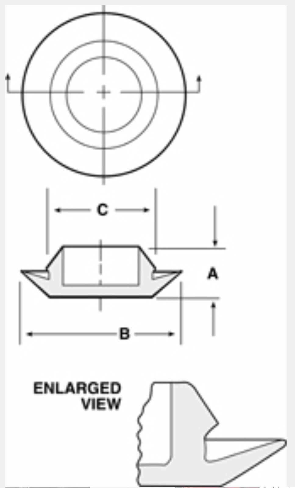 10 Black Caplugs B-8144 - BPF ~2.25” Round Hole Plug, Button Depressed ...