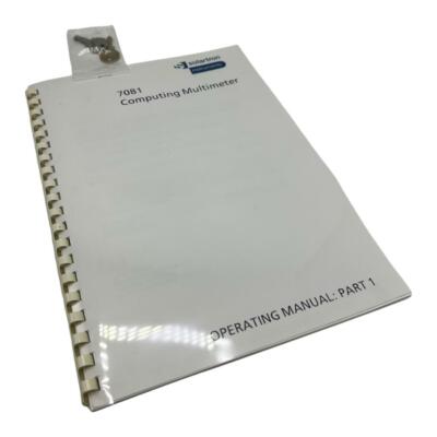 Solartron 7081 Computing Multimeter Operating Manual [Part 1] | eBay