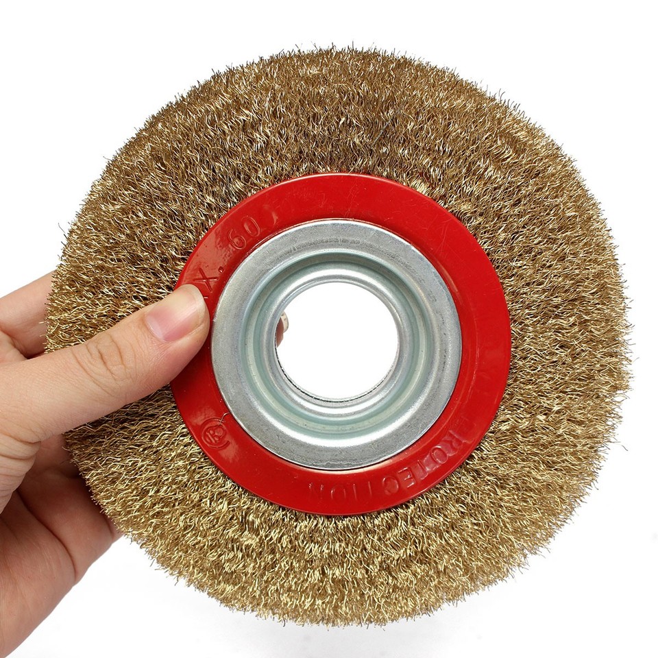 6" 150mm Fine Wire Brush Wheel pour Bench Grinder + Anneaux dadaptateur ...