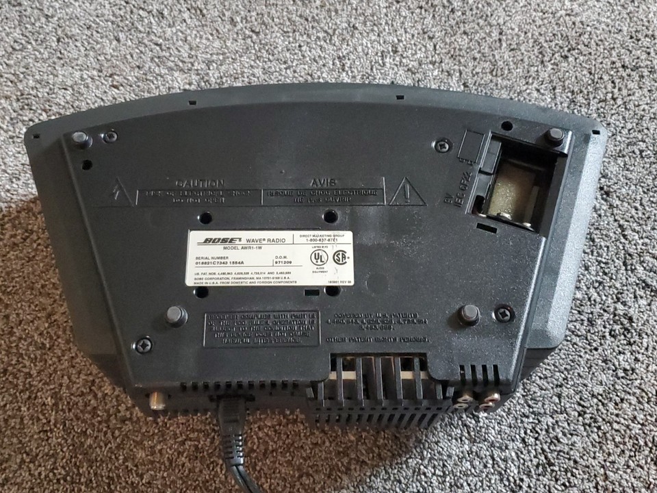 Bose Wave AM/FM Radio Alarm Clock AWR1-1W w/ Power Cable - Tested No ...