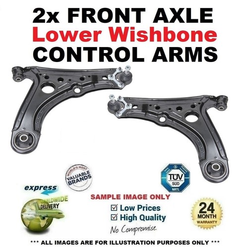 2x Front Axle Lower WISHBONE CONTROL ARMS for VW LUPO 1.6 GTI 2000-2005 ...