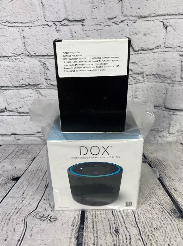 Amazon Echo Dot (2nd gen) W/ BRAND NEW Portable Battery Base - Black | eBay