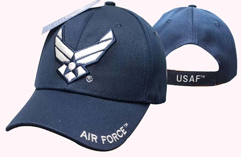 US AIR FORCE OFFICIALLY LICENSED WITH Wings EMBROIDERED USAF BLUE Hat ...