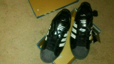 NWT RARE 2003 ADIDAS ULTRASTAR JAM MASTER JAY BLACK SHELL-TOE MEN 5 ...