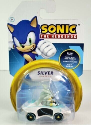 Sonic The Hedgehog Silver Lightron Team Racing Die-Cast Car Collectible ...