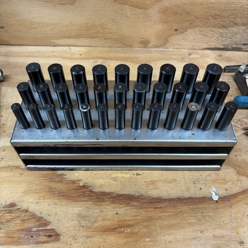 33 pcs Heat Treated Transfer Punch Large Sizes Punches 1/2'' to 1'' BY ...