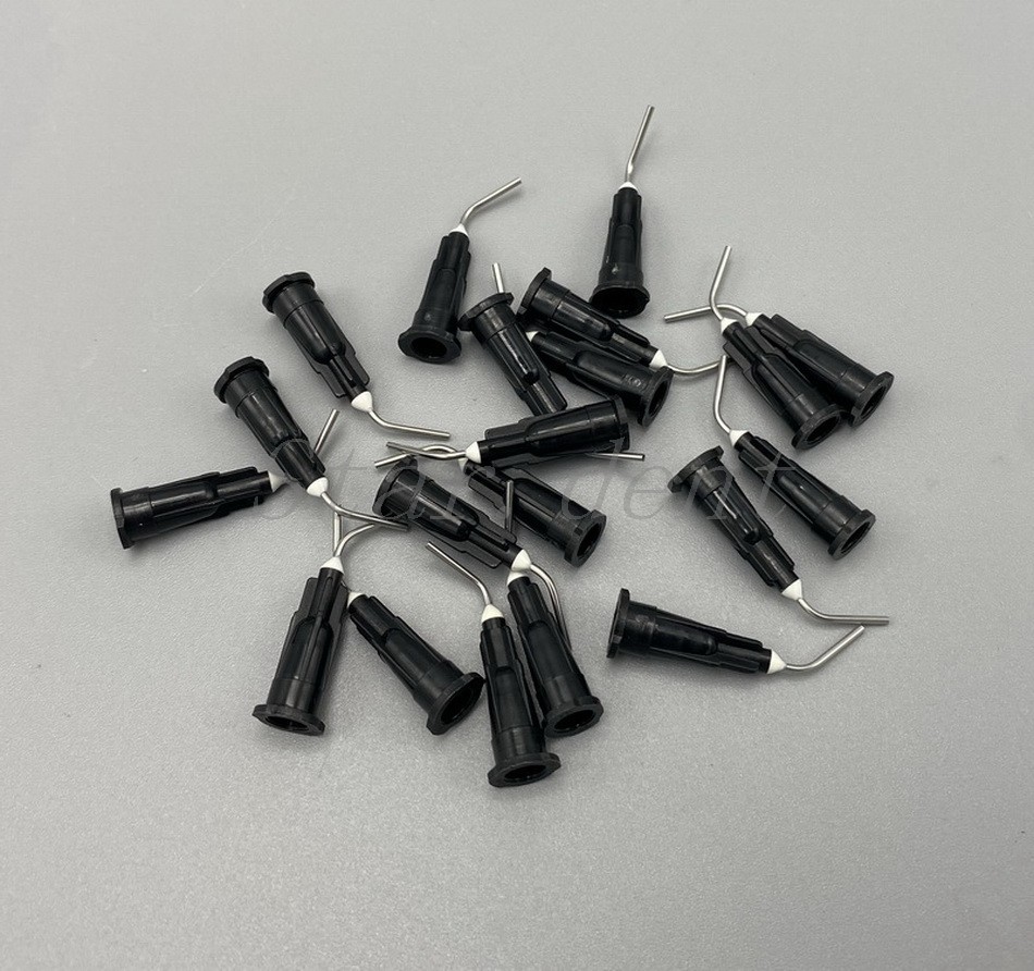 100pcs Dental Pre Bent Needle Tips for Etch Gel Composite Flow ...